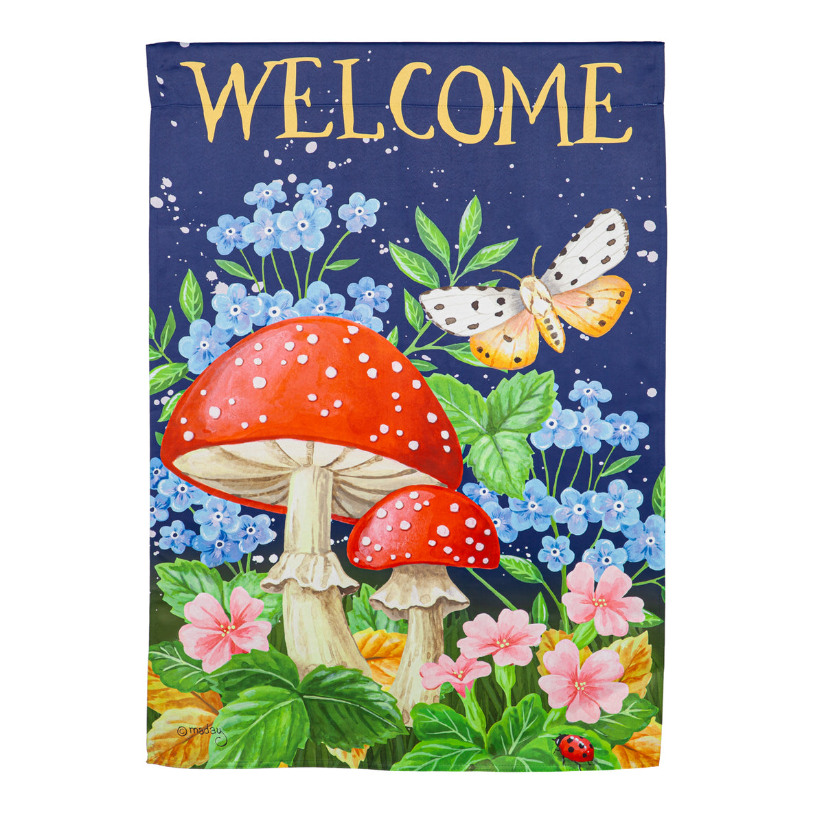 Welcome Mushroom Suede House Flag – Foxboro Fork in the Road & HBS ...
