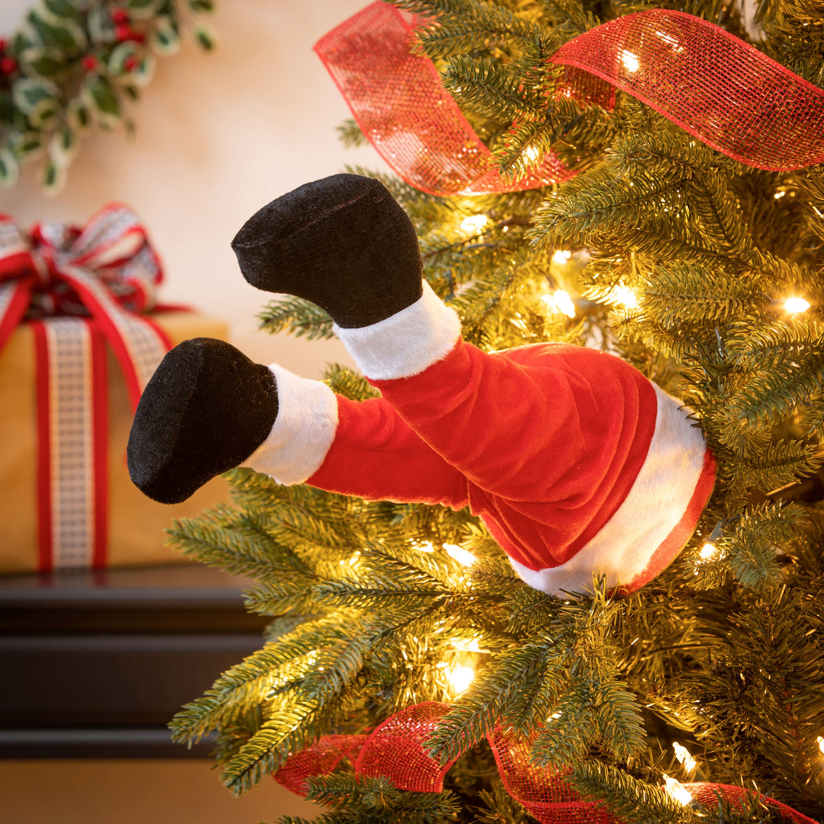 Animated Kicking Santa Legs Tree Décor – Foxboro Fork in the Road & HBS ...
