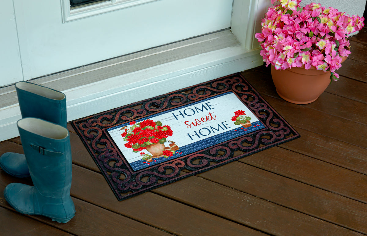 Red Geraniums Sassafras Switch Mat – Foxboro Fork in the Road & HBS ...