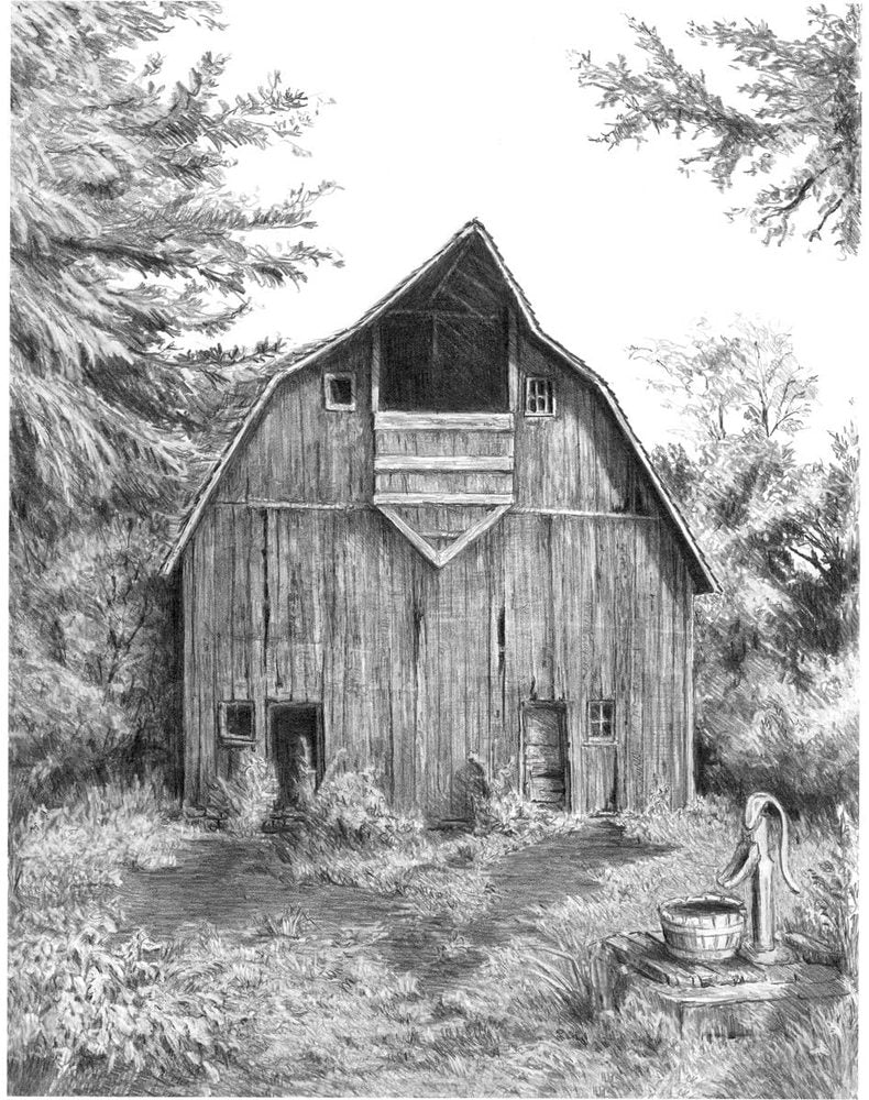 Old Country Barn Sketching Made Easy – Foxboro Fork in the Road & HBS ...